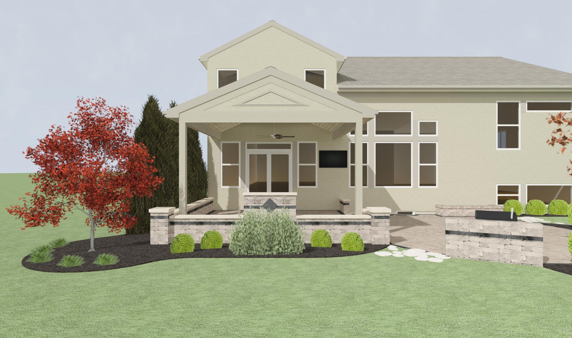 Pavilion Attached To House | Project Completed
