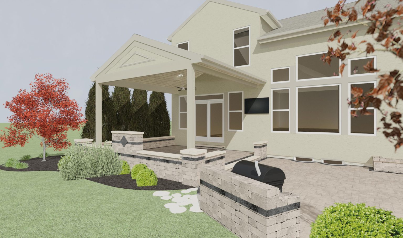 Pavilion Attached To House | Project Completed